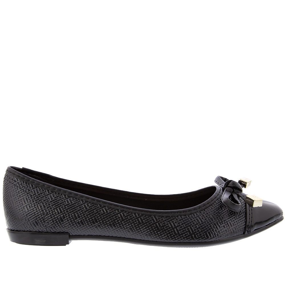 Sapatilha Moleca Texturizado Laço Preto 35