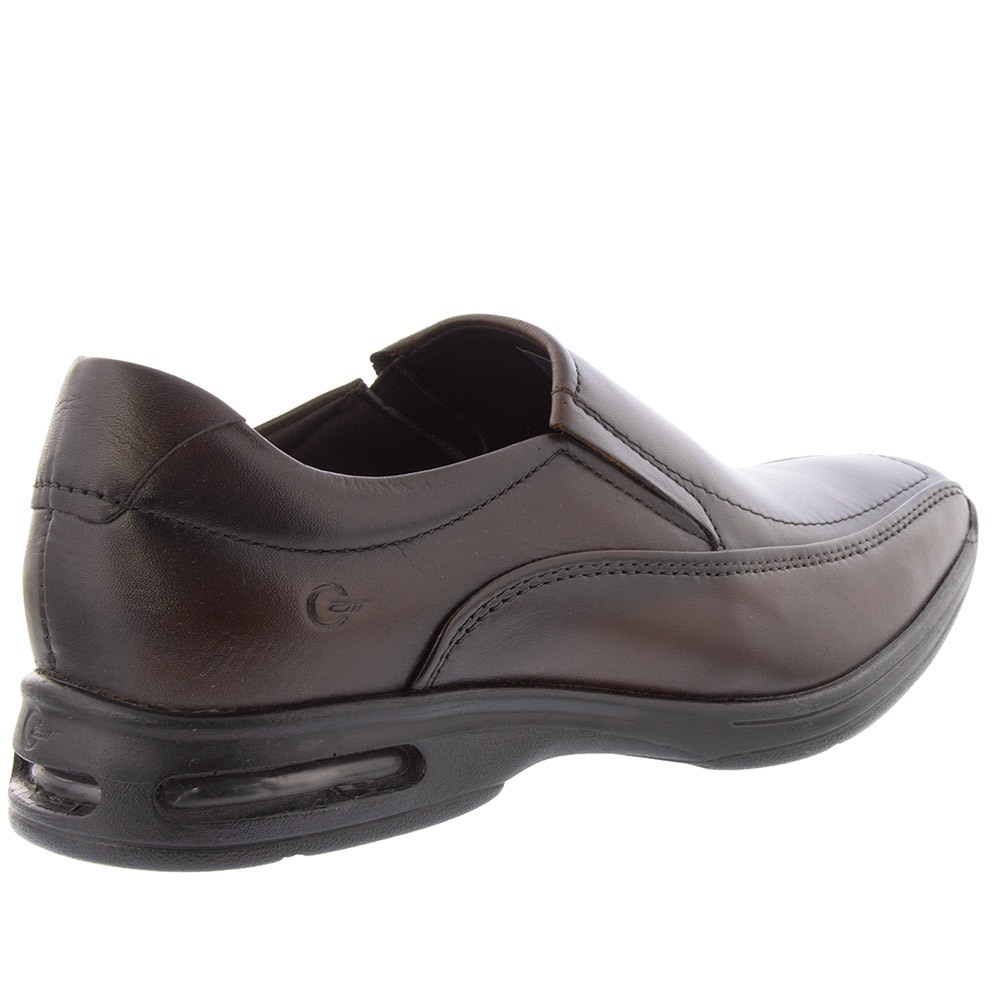 Sapato Social Democrata Smart Comfort AirSpot Couro Marrom