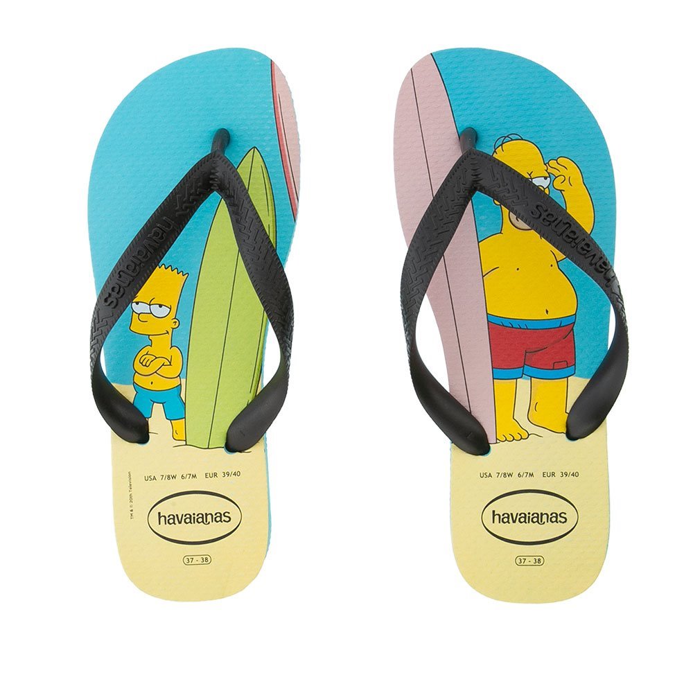Chinelo Havaianas Simpsons Surf Preto