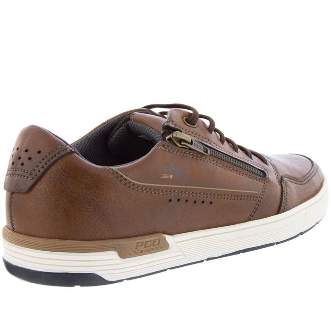 Sapatênis Pegada Fibertech Zíper Marrom