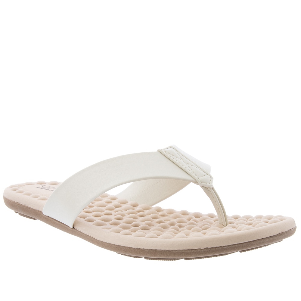 Chinelo Modare Ultraconforto Detalhe Tiras Off White
