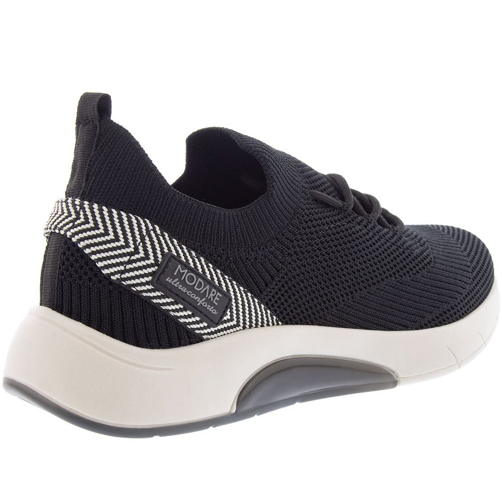 Tênis Modare Ultraconforto Casual Feminino Knit Preto