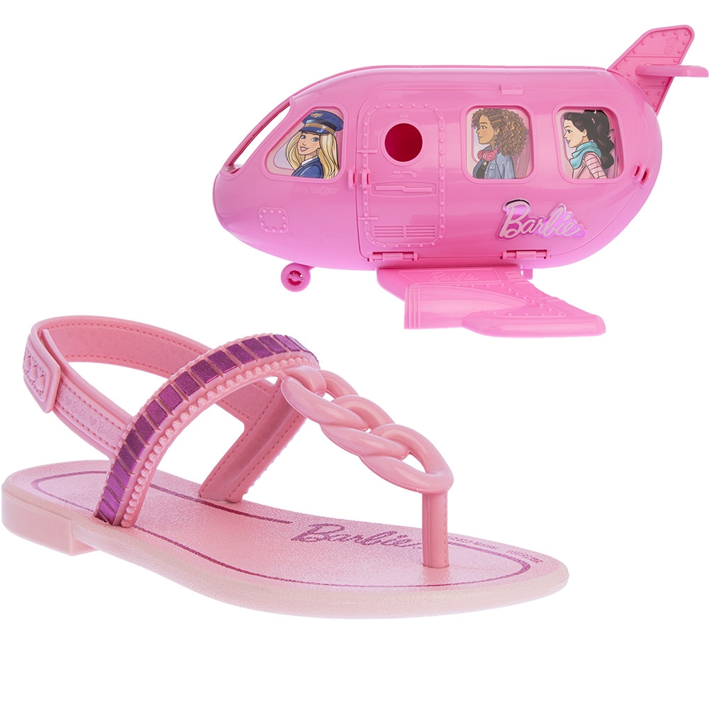 Sandália Infantil Barbie Flight Avião da Barbie Rosa
