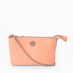Bolsa Tiracolo Pequena Penélope Alça Corrente Salmão