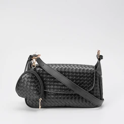 Bolsa Transversal Penélope Envelope Tressê & Mini Carteira Preto