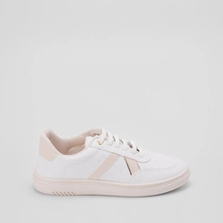 Tênis Penélope Casual Feminino Recorte Lateral Elástico Branco