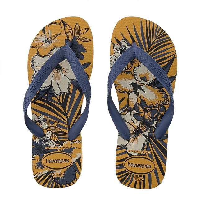 Chinelo Havaianas Aloha Flores Amarelo